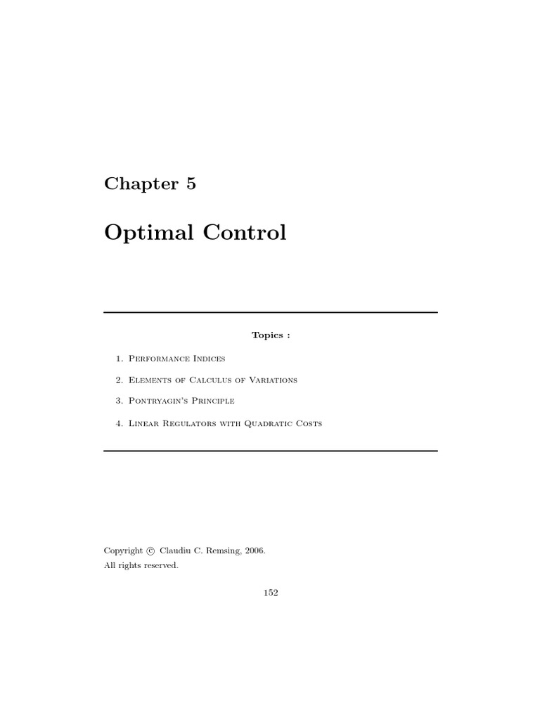 Optimal Control Apparently | PDF | Calculus Of Variations | Optimal Control