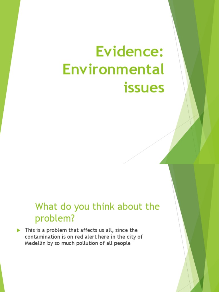 Evidence: Environmental Issues | PDF