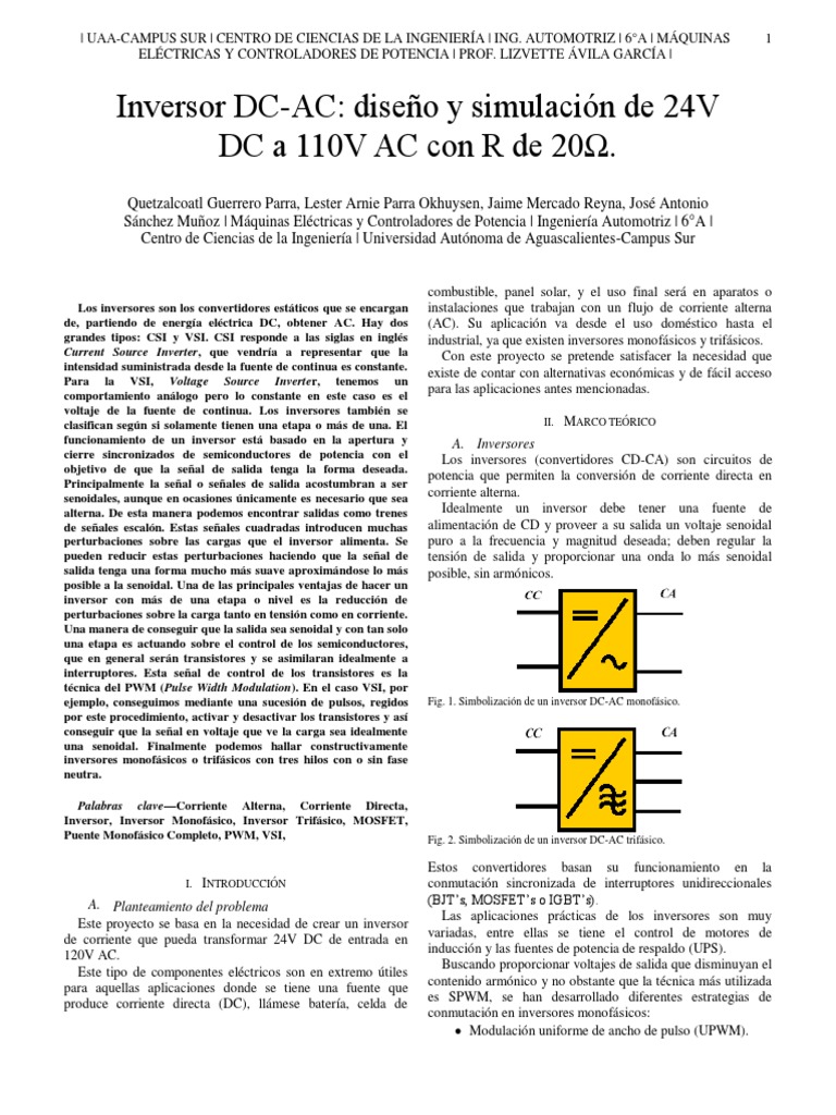 Inversor DC AC PDF | PDF | Mosfet | Inversor de energia