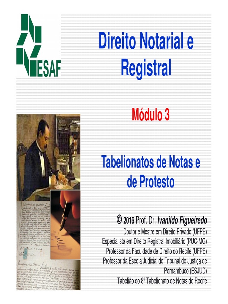 Curso Direito Notarial ESAF 2016 Módulo 3 Atos Notariais | PDF ...