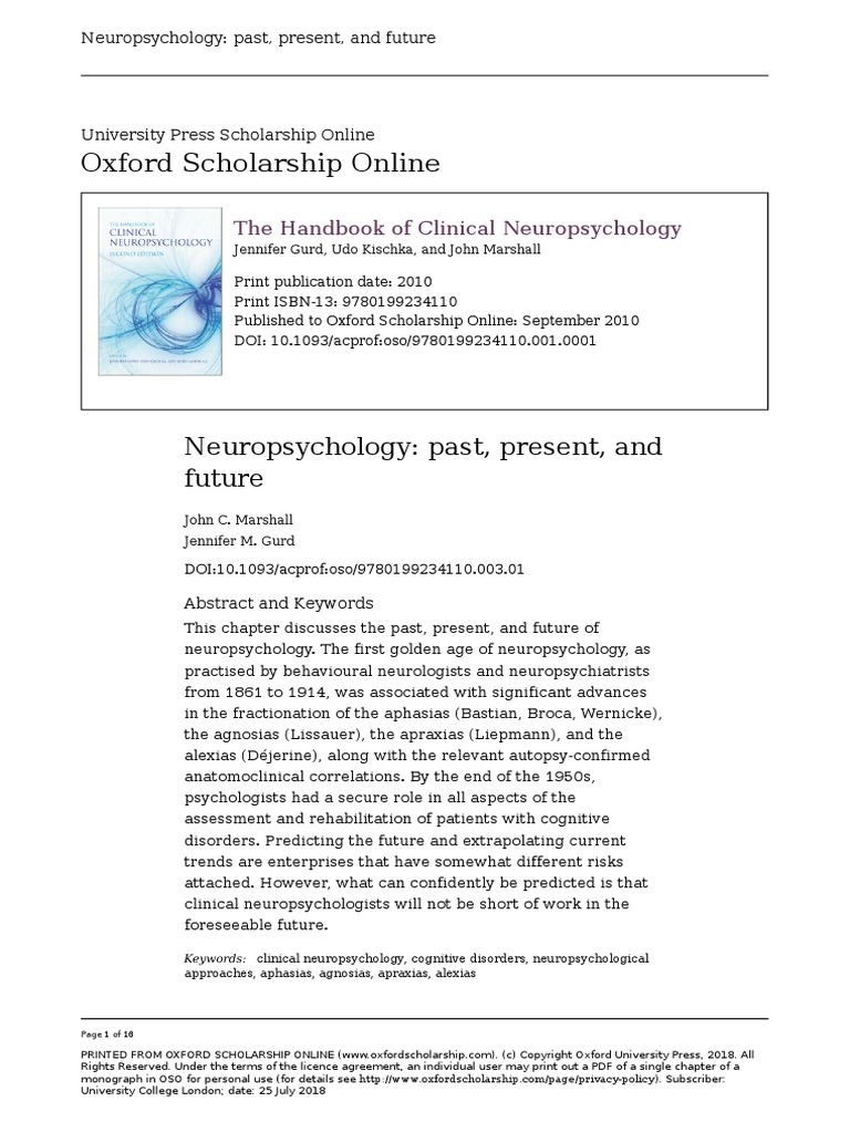 The Handbook of Clinical Neuropsychology | PDF | Neuropsychology ... The Handbook of Clinical Neuropsychology | PDF | Neuropsychology ...
