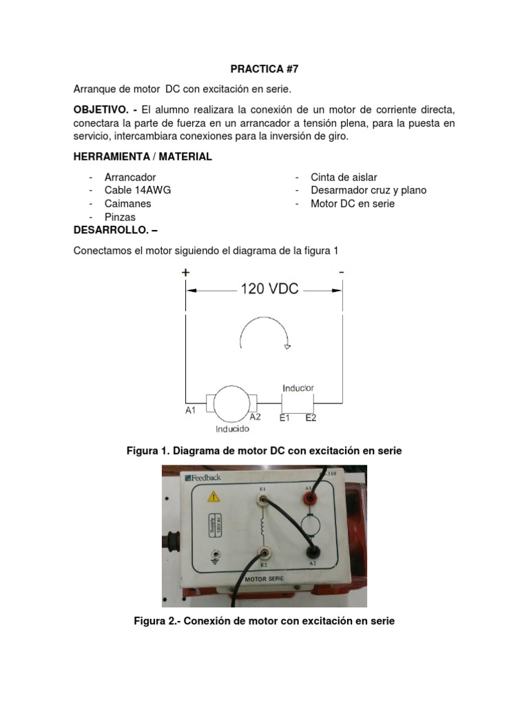 Diagrama de Arranque Motor DC en Serie | PDF | Informática | Tecnología