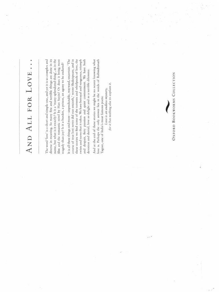 An All For Love | PDF