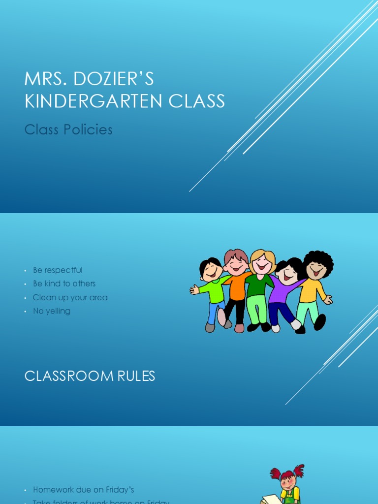 Kindergarten Class Policies and Supplies | PDF