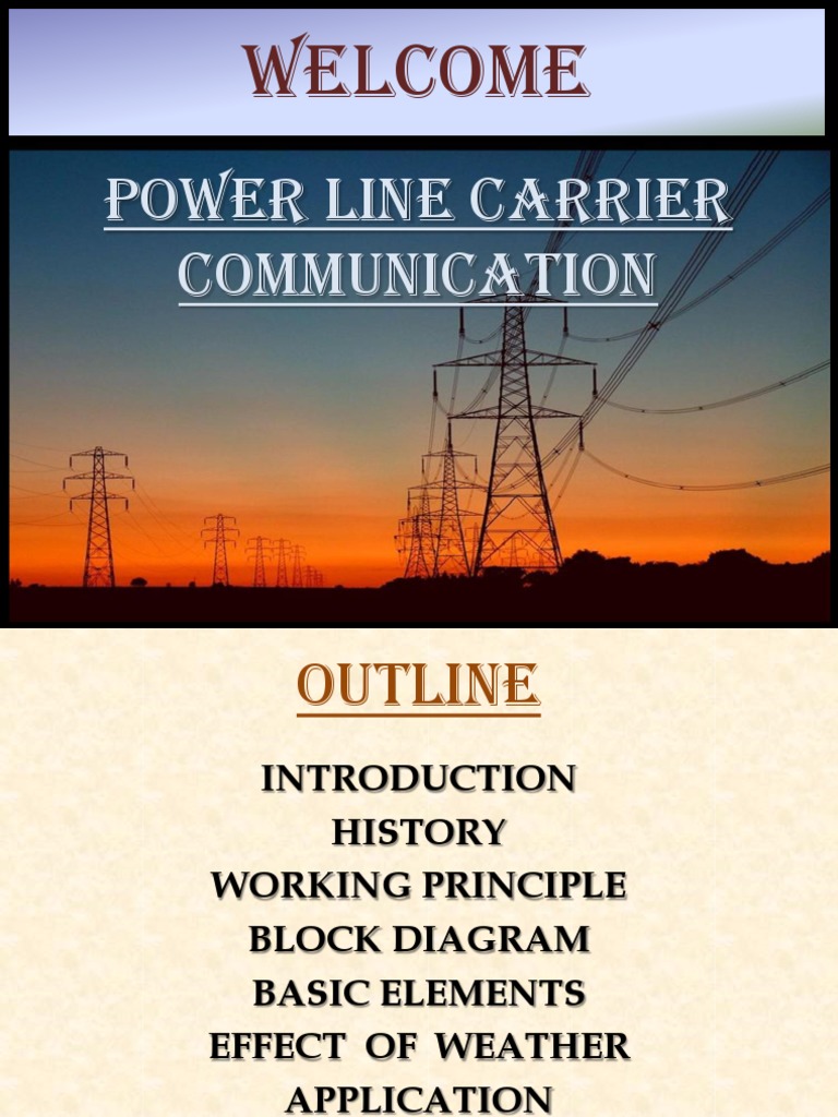 Power Line Carrier Communication: Welcome | PDF | Electric Power ...