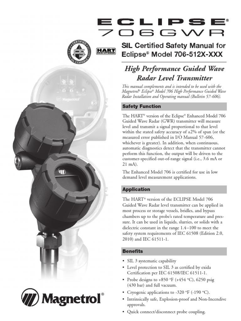 57-657.1 Eclipse Model 706 Sil3 Certified Manual | PDF | Engineering ...