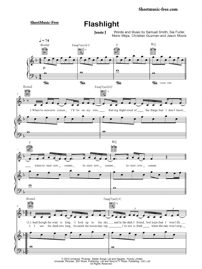 Flashlight Sheet Music Jessie J PDF | PDF