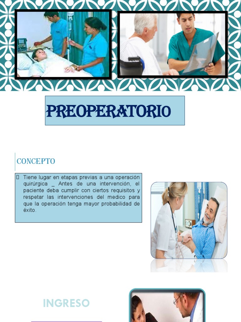 Presentación 1 PREOPERATORIO | PDF | Diabetes mellitus | Cirugía