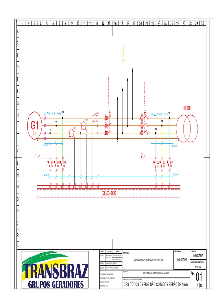 Diagrama Controlador DEIF CGC 400 | PDF