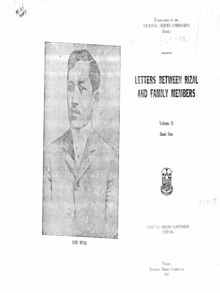 Rizal, Jose.1964.Letters Between Rizal and Family Members | PDF