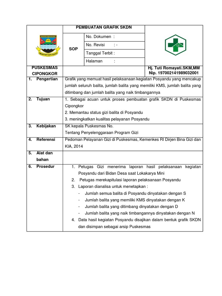 SOP Pembuatan Grafik SKDN | PDF