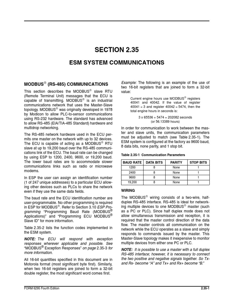 SECTION 2.35: Esm System Communications | Download Free PDF ...