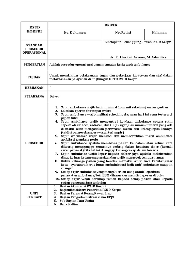 Sop Driver - World | PDF