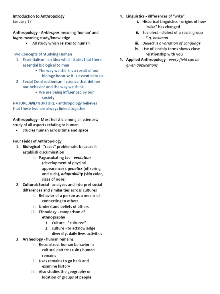 Logos Meaning Study/knowledge: Anthropology - Anthropos Meaning 'Human ...