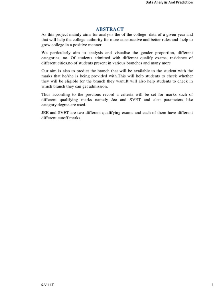 College Data Analysis and Prediction | PDF | Use Case | Data Analysis