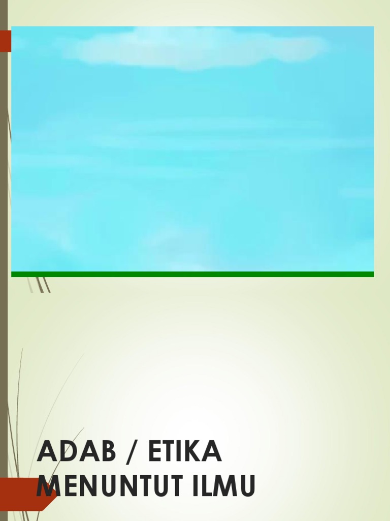 Adab Menuntut Ilmu | PDF