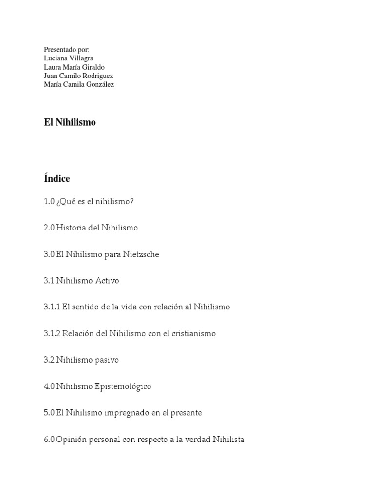 Nihilismo | PDF | Nihilismo | Friedrich Nietzsche