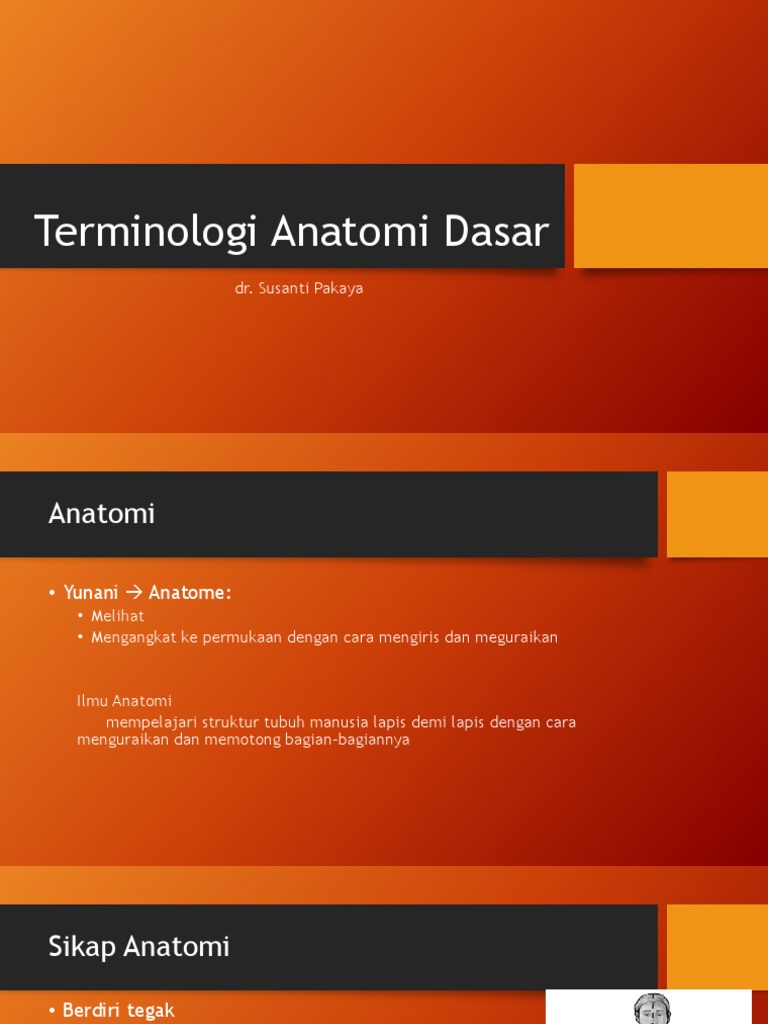 Terminologi Anatomi Dasar | PDF