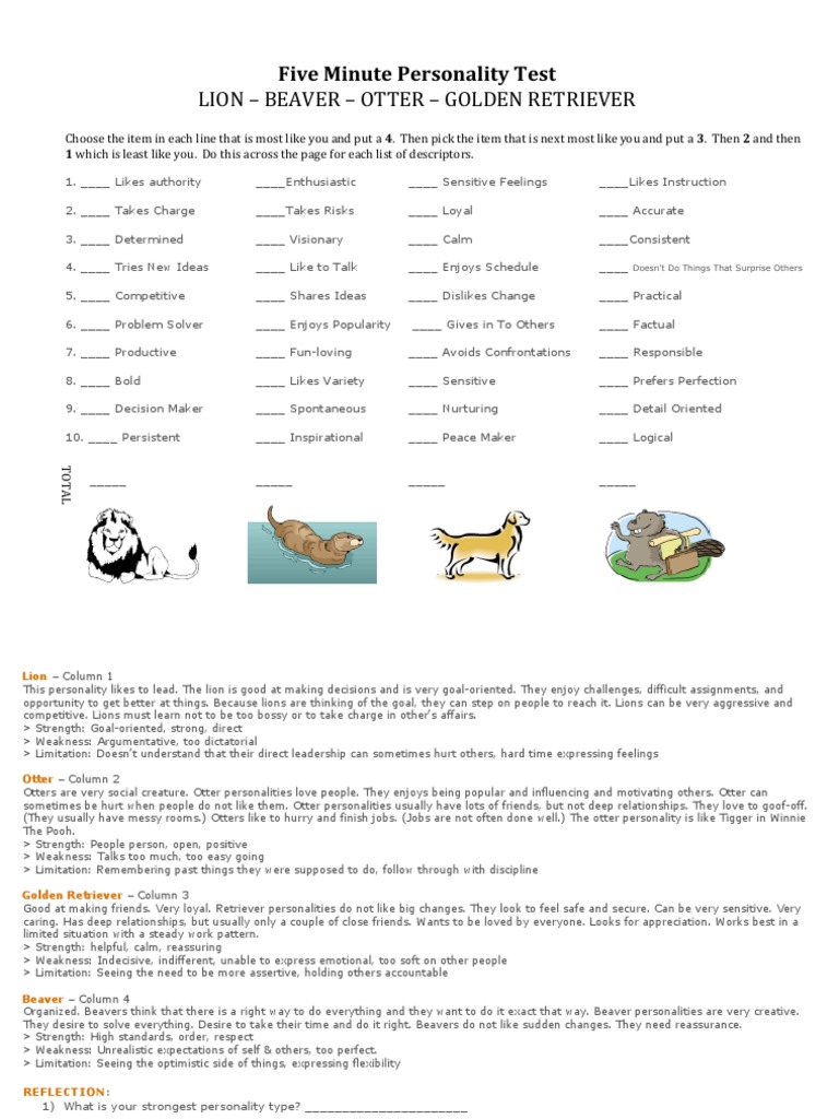Lion - Beaver - Otter - Golden Retriever | PDF | Psychology | Neuroscience
