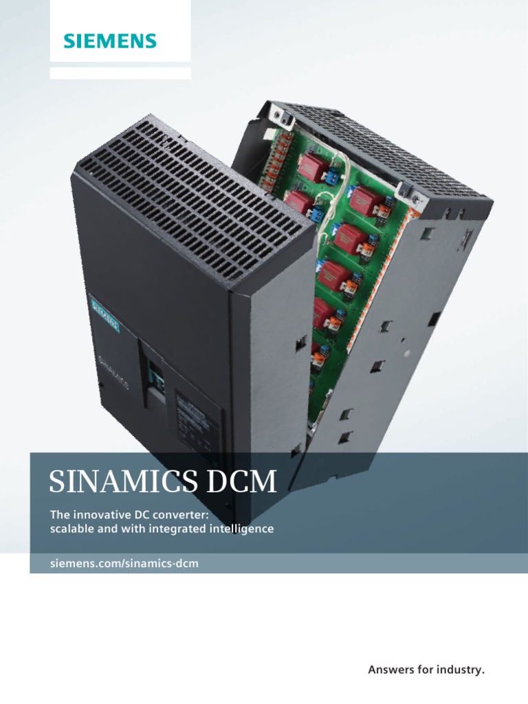 Sinamics Dcm: The innovative DC converter: scalable and with integrated ...