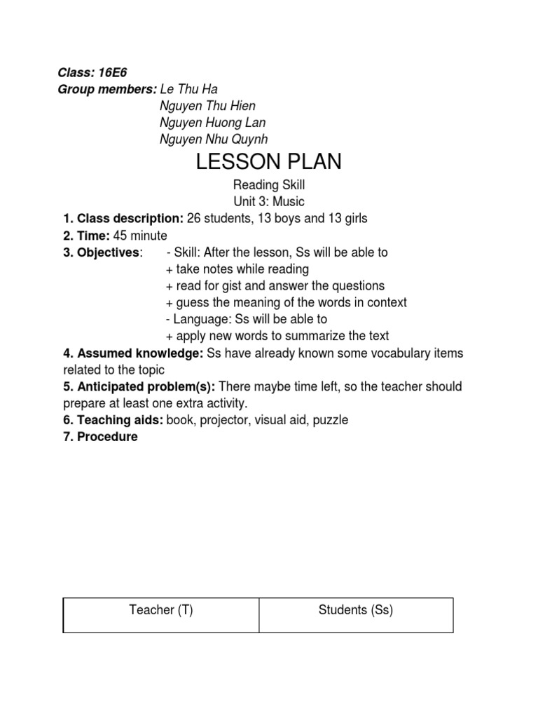 Lesson Plan Week 6 (Grade 6) | PDF | Lesson Plan | Semiotics