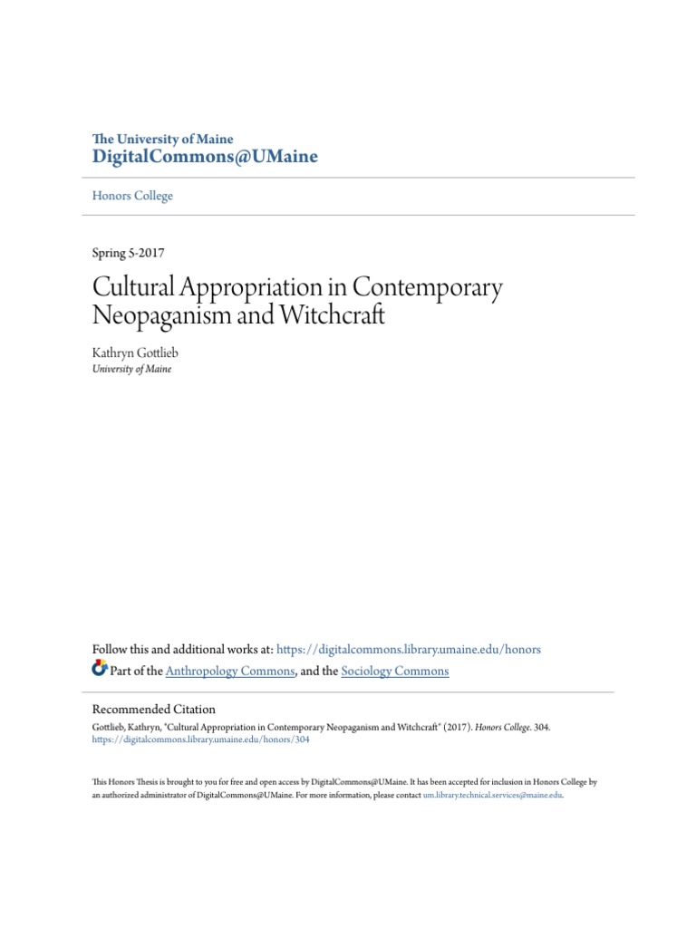 Cultural Appropriation in Contemporary Neopaganism and Witchcraft | PDF ...