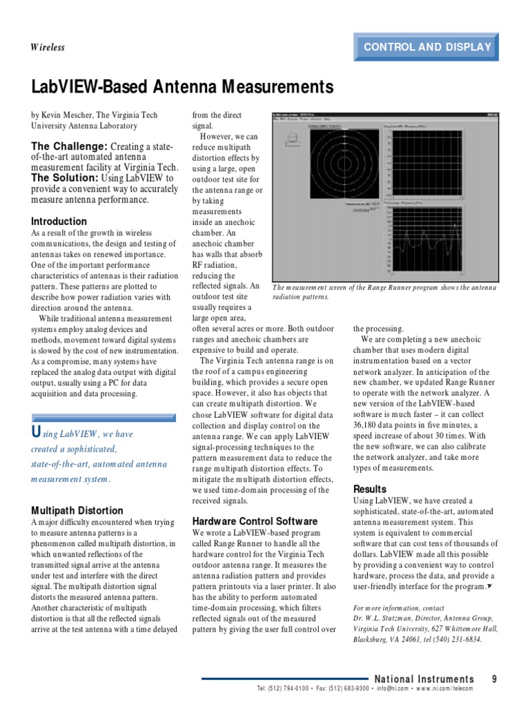Labview Measurement | PDF | Antenna (Radio) | Instrumentation
