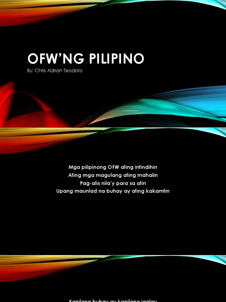OFW'NG Pilipino Tula | PDF