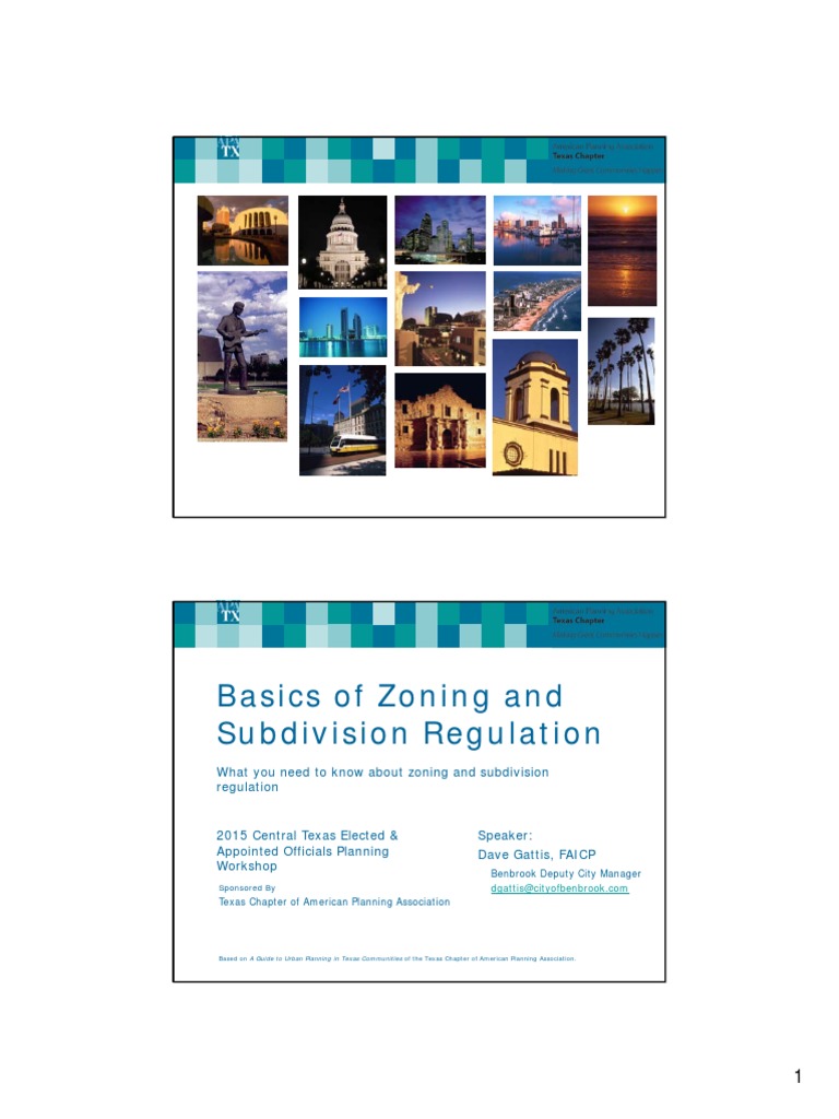 Basics of Zoning and Subdivision Regulation: An Overview of Key ...