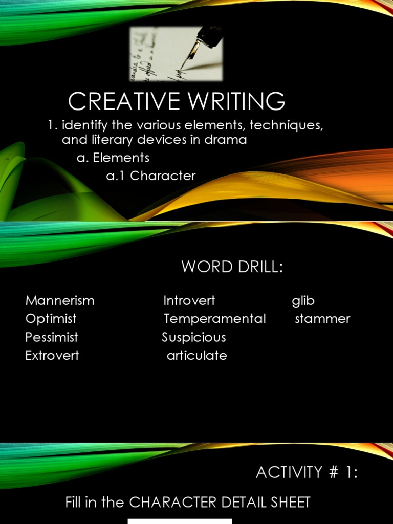 Understanding Character Types in Drama | PDF | Narrative | Narration