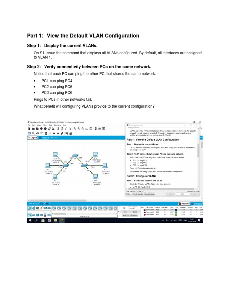 View The Default Vlan Configuration: Step 1: Display The Current Vlans ...