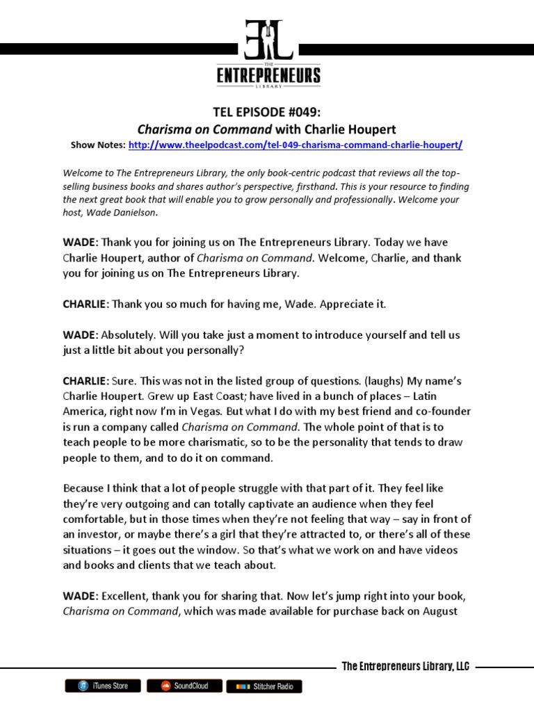 TEL 049 Charisma On Command PDF | PDF | Charisma | Body Language