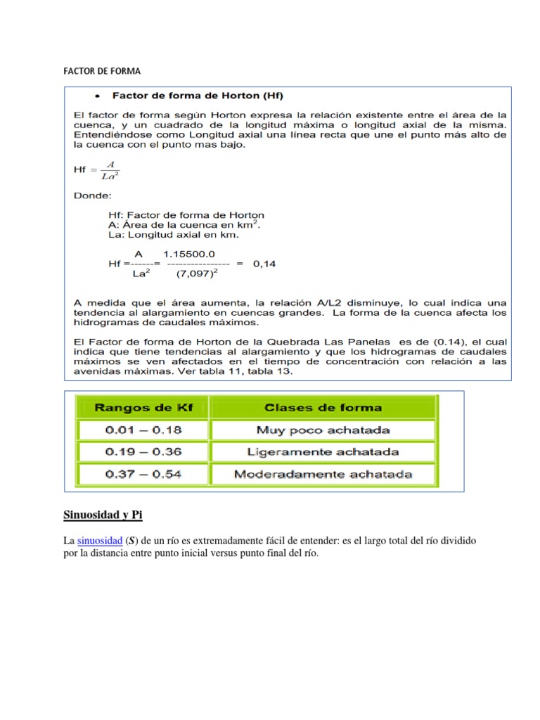 Factor de Forma | PDF