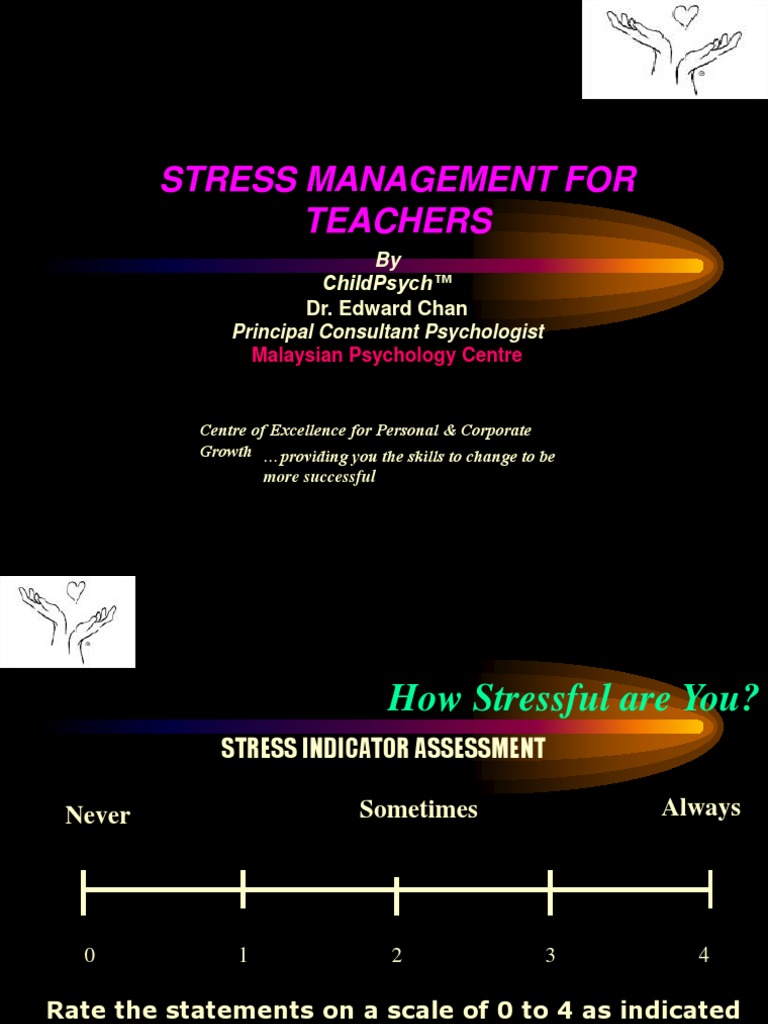 Stress Management For Teachers | PDF | Coping (Psychology) | Stress ...