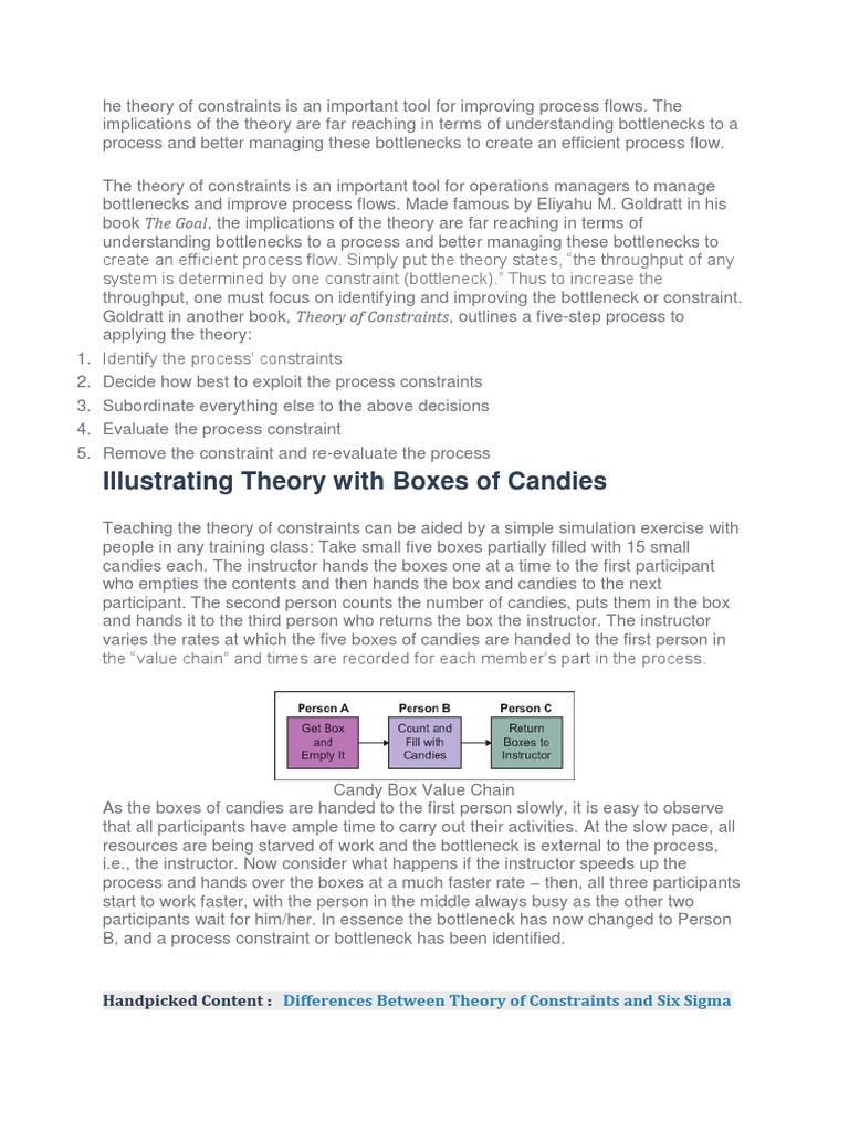 Theory of Constraints | PDF | Inventory | Business
