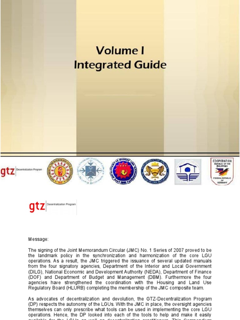 LGU core operations compendium | PDF | Goal | Budget