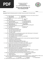 Science 10 - First Quarter (Summative Test) With Answer Key | PDF ...