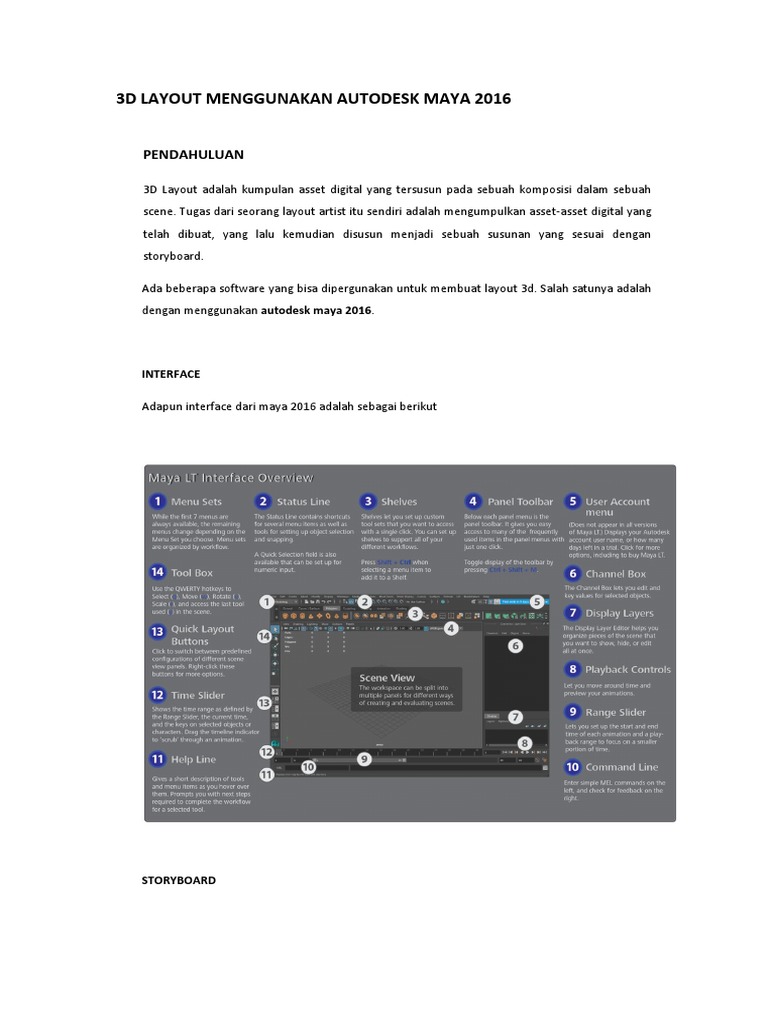 3D Layout Dengan Maya 2016 | PDF