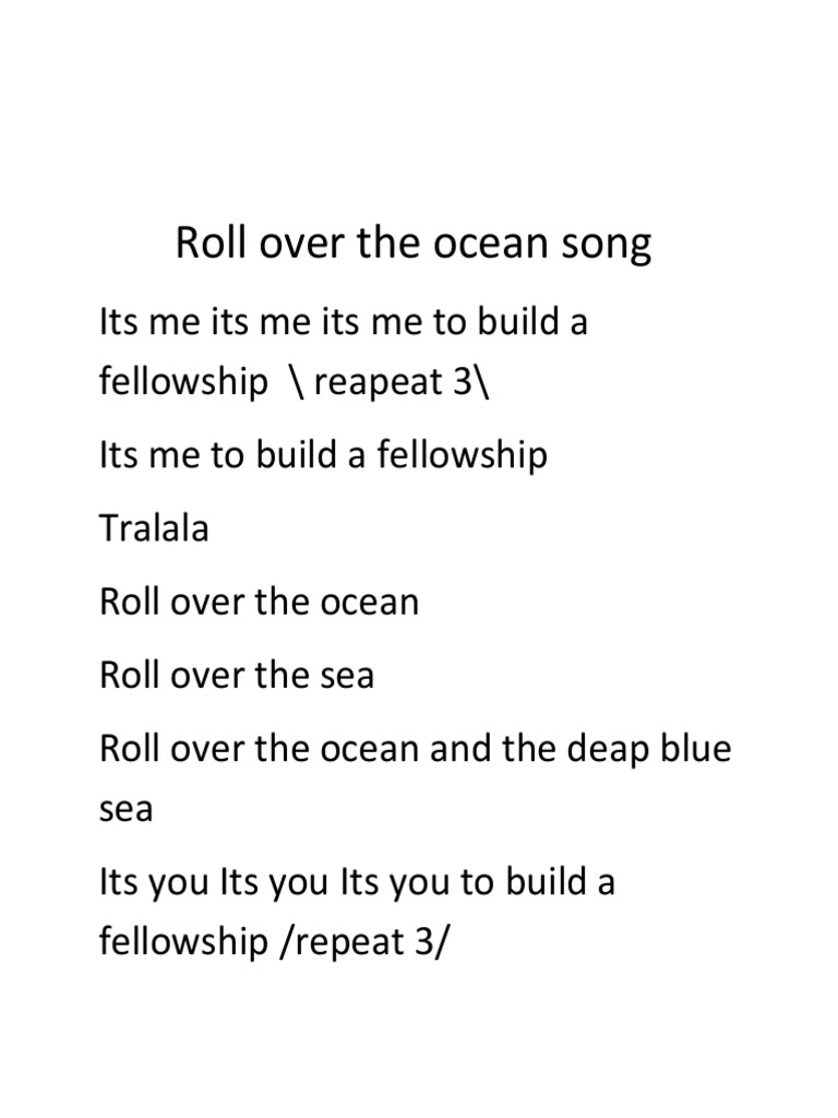 Roll Over The Ocean | PDF