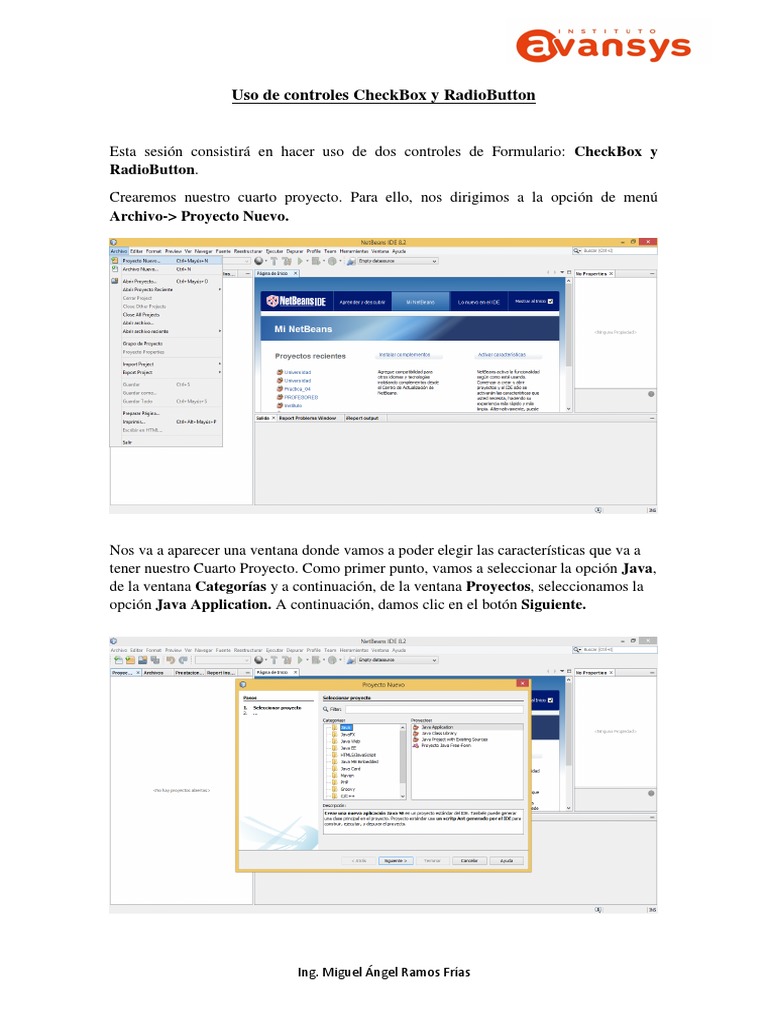 Checkbox y Radiobutton | PDF | Point and Click | Java (lenguaje de programación)
