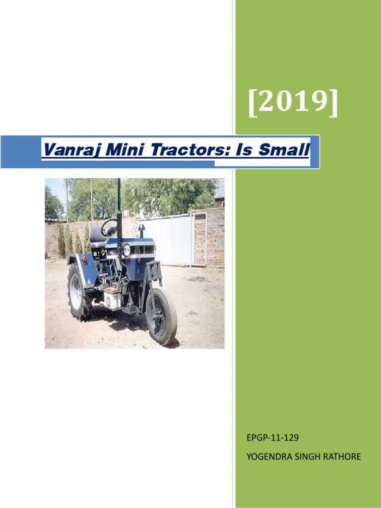 VANRAJ | PDF | Tractor | Market Segmentation