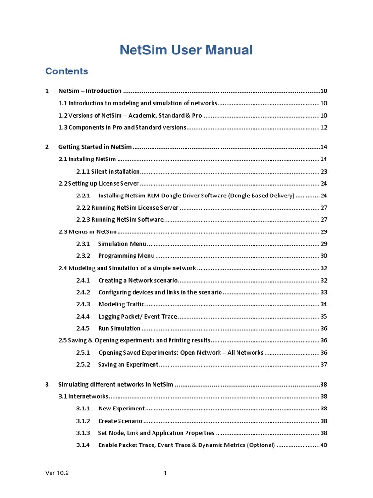 NetSim User Manual | Download Free PDF | Computer Network | Simulation