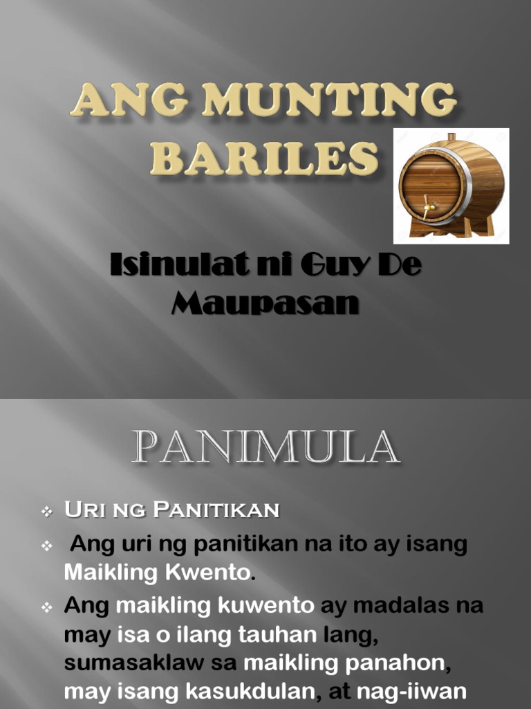 Ang Munting Bariles | PDF