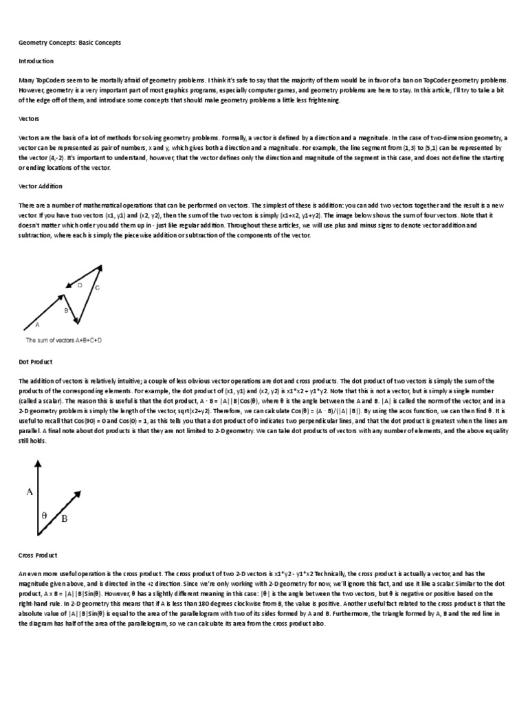 Geometric Algorithm | PDF | Euclidean Vector | Triangle