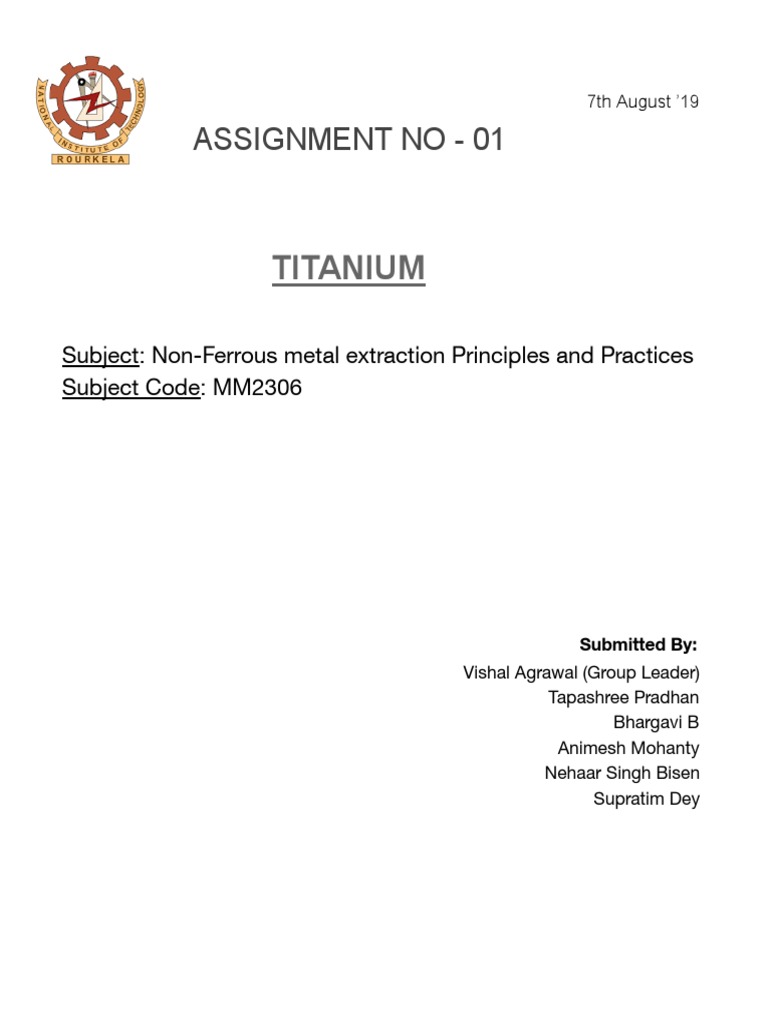 Titanium | PDF | Titanium | Metals