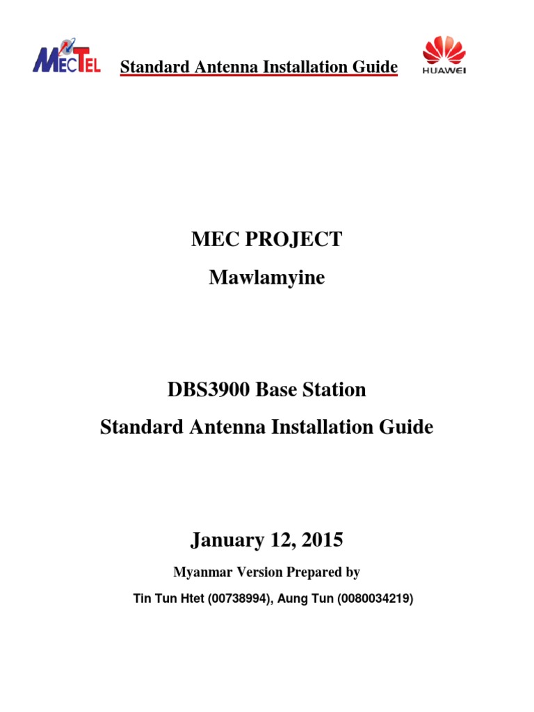 Standard Antenna Installation Guide | PDF | Compass | Telecommunications