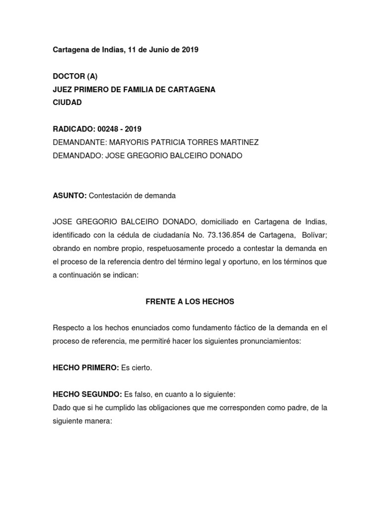 Demanda de Alimentos Jennifer | PDF | Salario | Demanda judicial