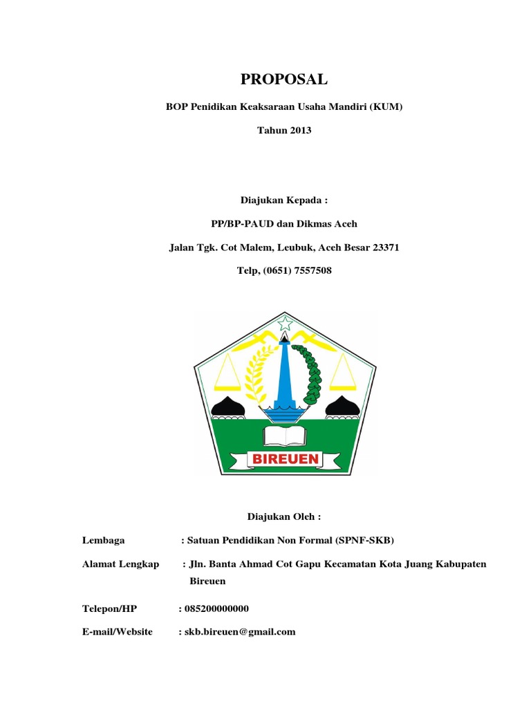 Contoh Proposal Kum SKB | PDF