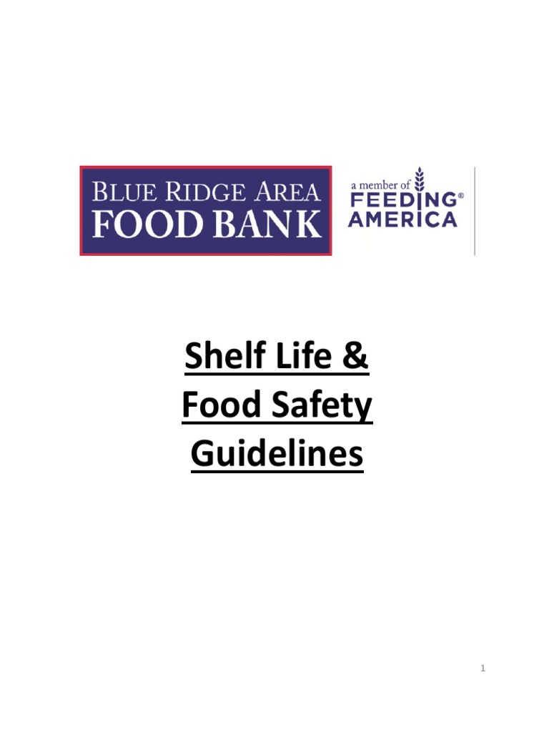 Shelf Life & Shelf Life & Food Safety Guidelines Guidelines | PDF ...