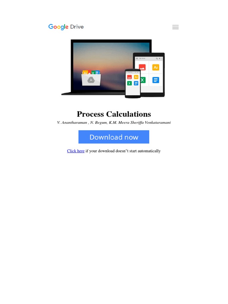 Process Calculations by V Anantharaman N Begum KM Meera Sheriffa ...
